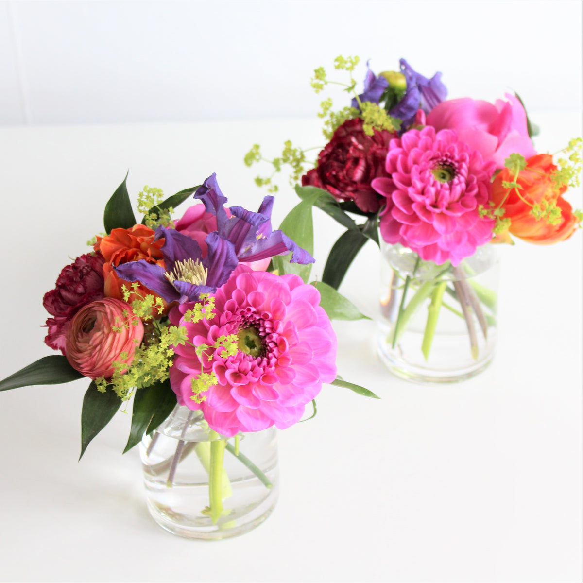 Cocktail table Mini vases (sets of TWO) – Periwinkle Flowers